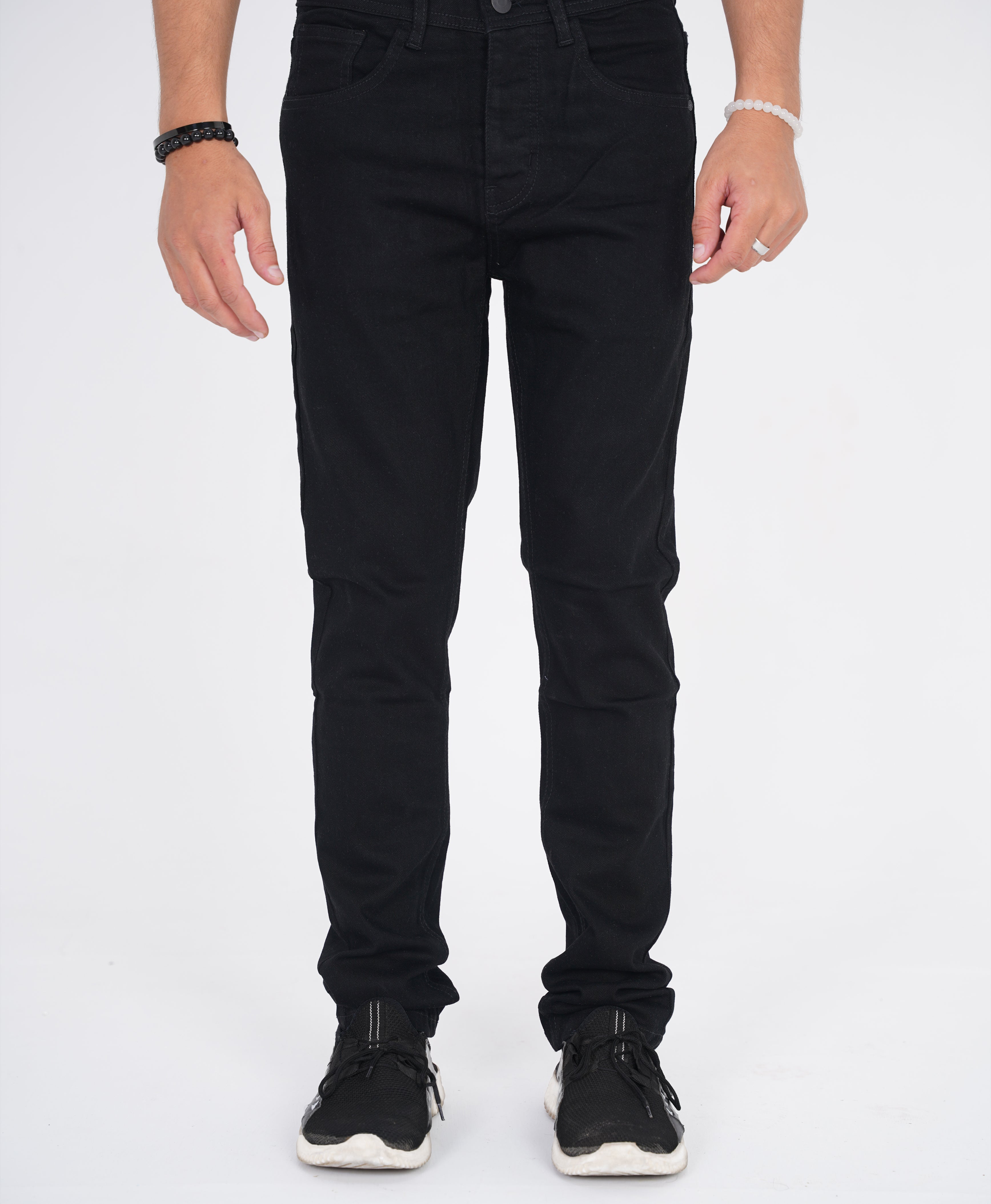 Men’s Straight Fit Black Denim Jeans | Bold & Bare